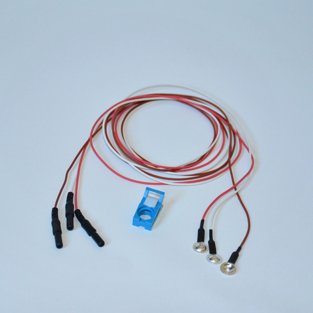 Set of 3 silver, cup sensors + 1 ear-clip - Only 1 set left ...